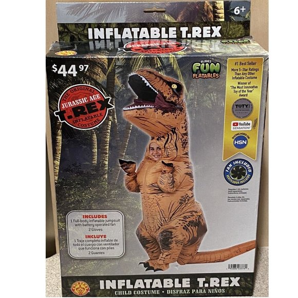 Rubie's | Costumes | Rubies Child Jurassic Age Trex Dinosaur Inflatable Halloween Costume Osfm ...